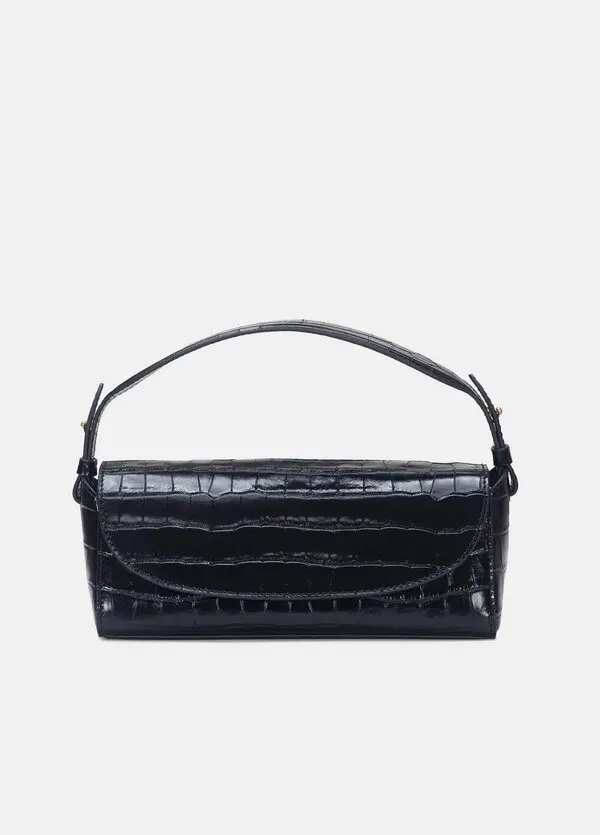 Vince Sabrina Croc-embossed Leather Mini Top-handle Bag