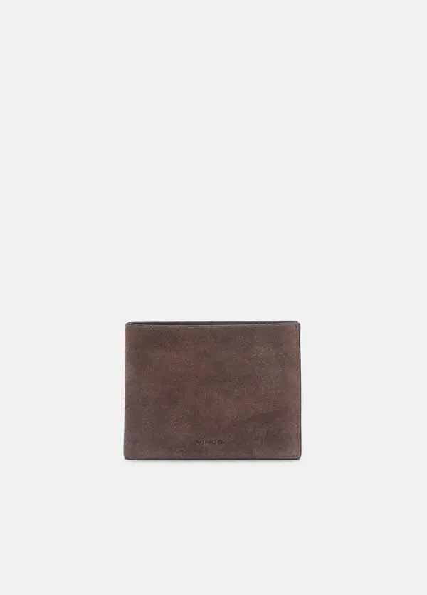 Vince Suede Bifold Wallet - Chocolate