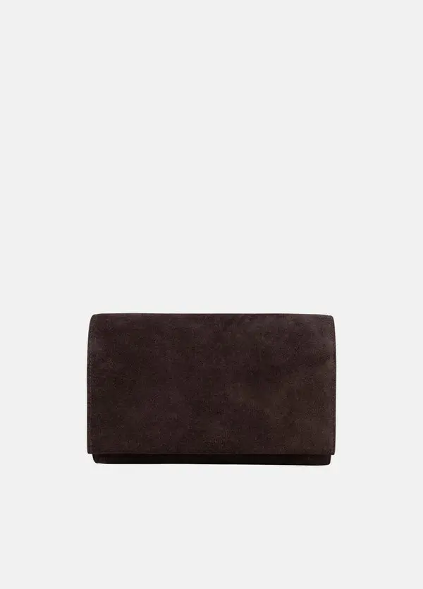 Vince Leather Crossbody Wallet - Cacao