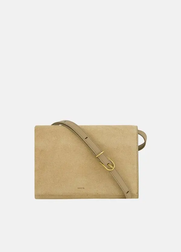 Vince Leather Crossbody Wallet - Sandtrail