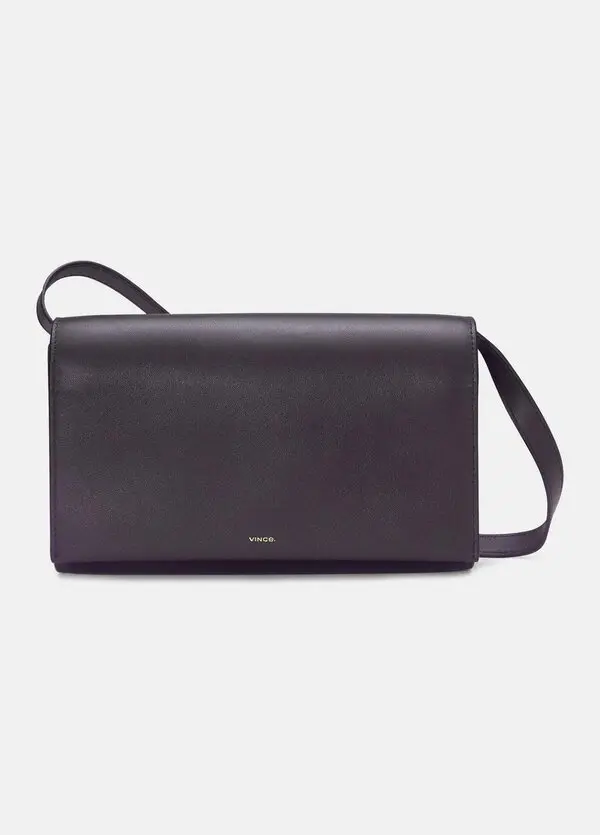 Vince Nappa Leather Crossbody Wallet - Cacao