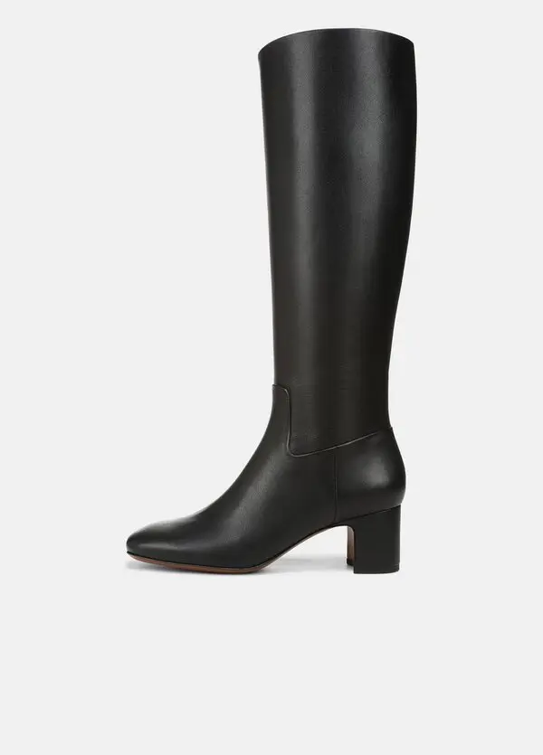 Vince Kellen Leather Knee Boot - Black