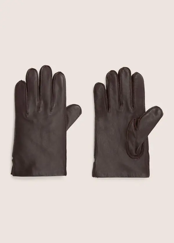 Vince Classic Leather Gloves With Cashmere Lining - Midland