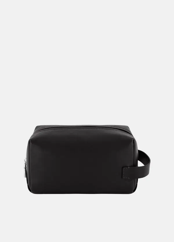 Vince Leather Dopp Kit - Black