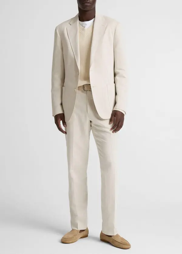 Vince Linen-cotton Relaxed Sport Coat - Cream