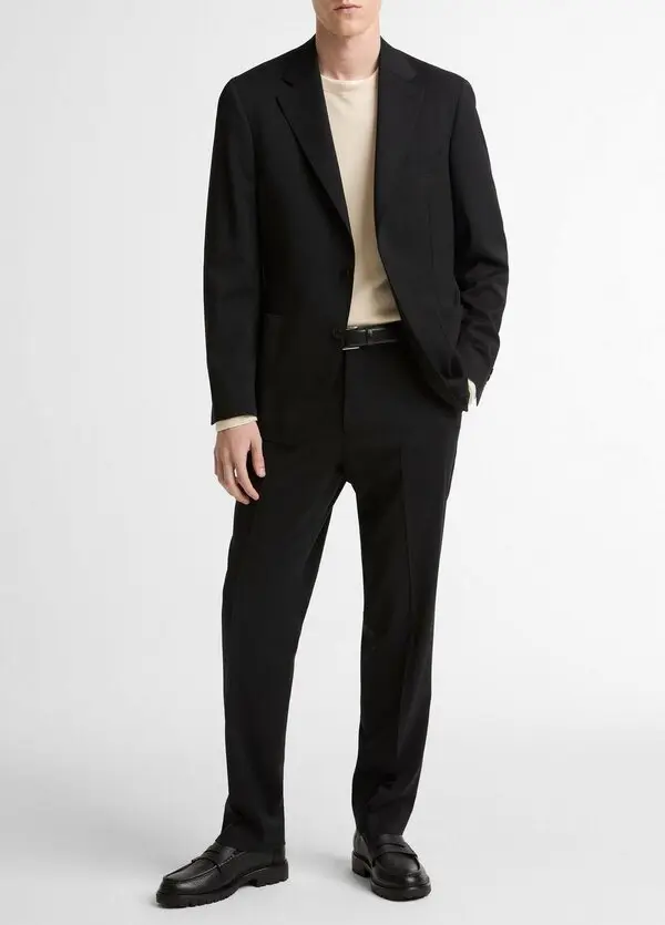 Vince Wool Relaxed Sport Coat - Black