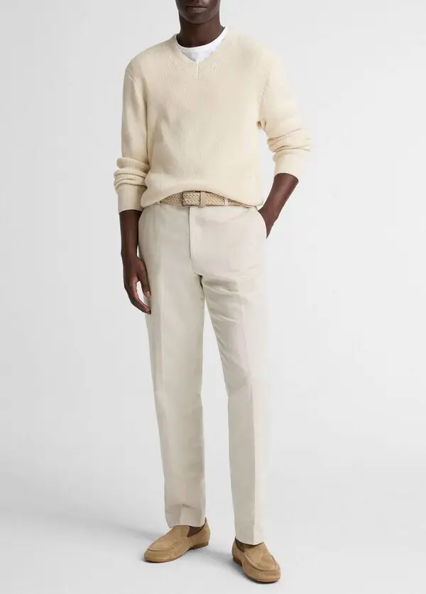 Vince Linen-cotton Classic Fit Trousers