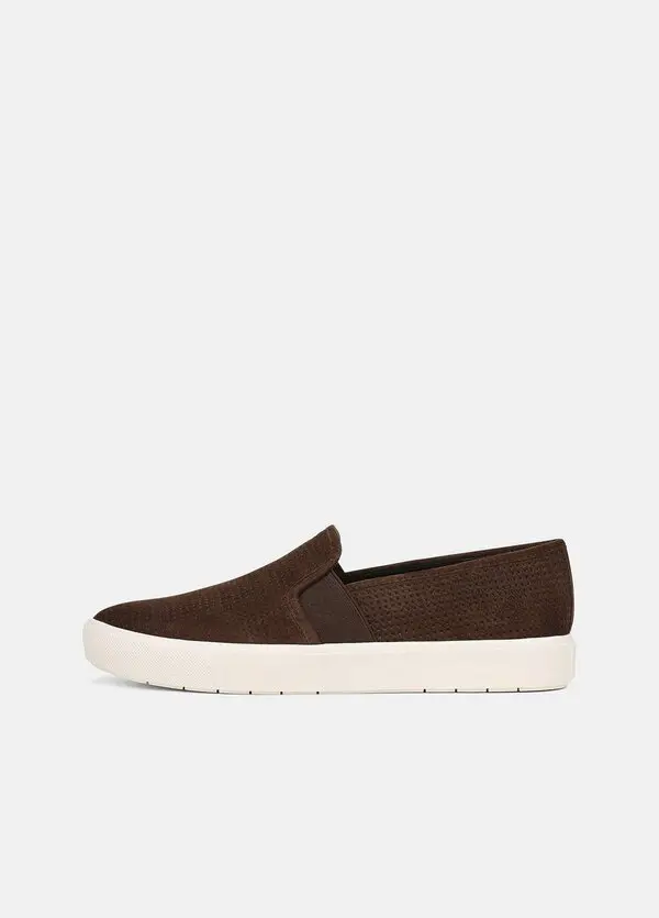 Vince Blair Perforated Suede Slip-on Sneakers - Clove