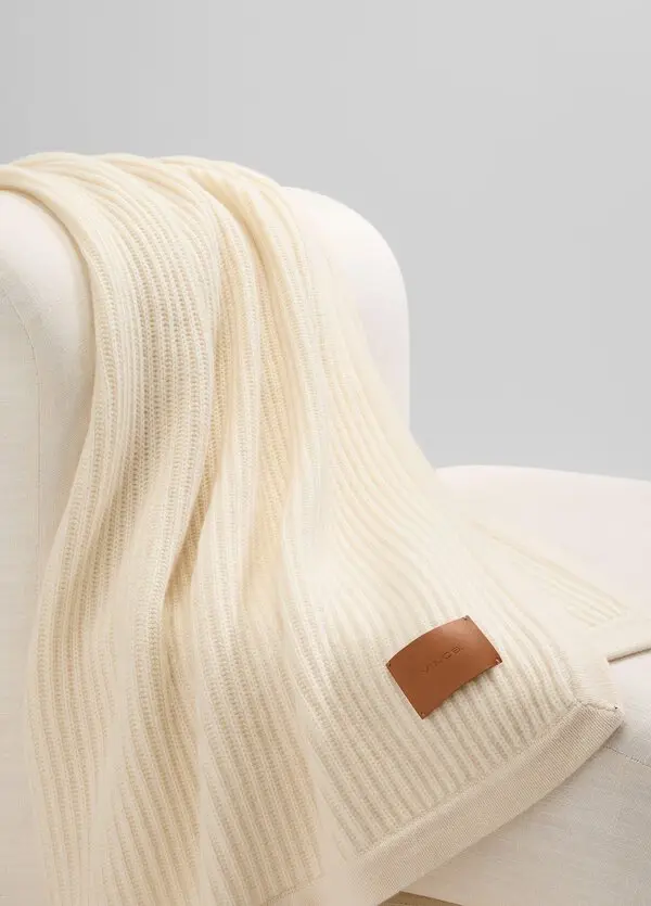 Vince Wool And Cashmere Cardigan-stitch Throw - Lace