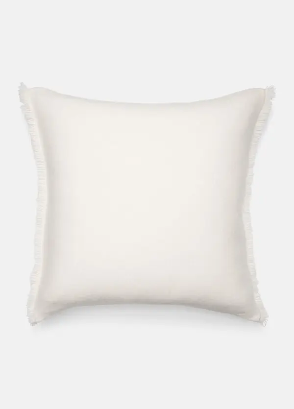 Vince Cashmere Reverse Jersey Pillow - Blanc