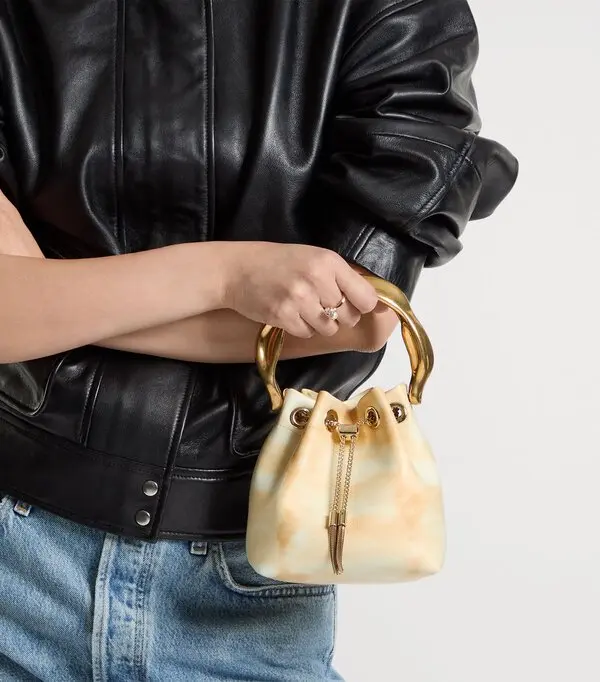 JIMMY CHOO Bon Bon Lambskin Top-handle Bag