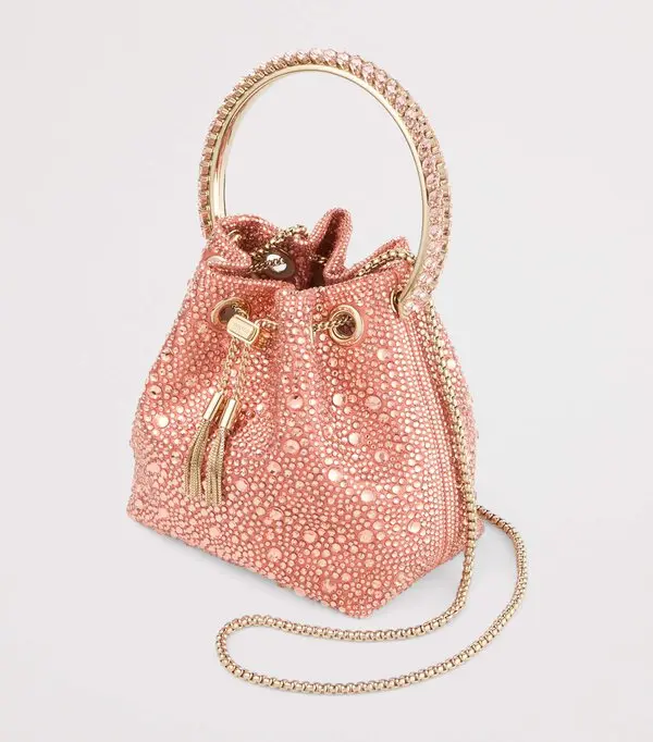 JIMMY CHOO Bon Bon Embellished Drawstring Bag