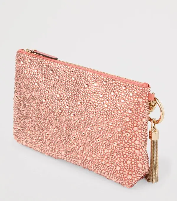 JIMMY CHOO Callie Satin Embellished Clutch Bag