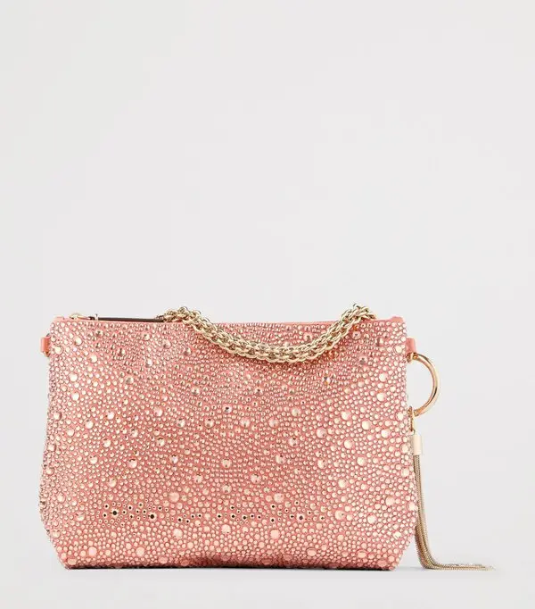 JIMMY CHOO Callie Satin Embellished Clutch Bag