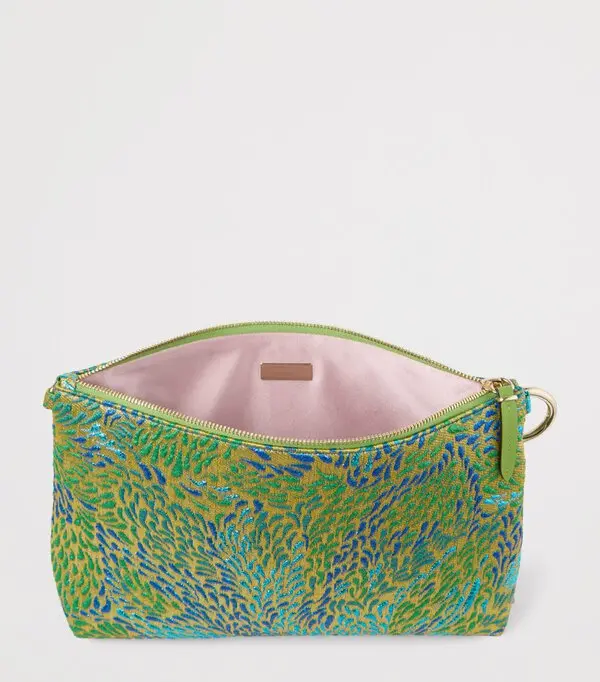 JIMMY CHOO Callie Metallic Canvas Clutch Bag