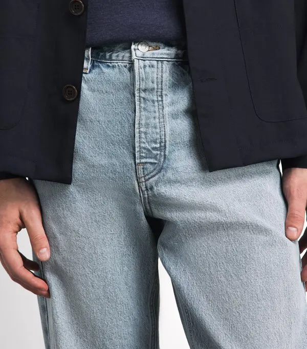 FRAME The Straight Jeans Light Wash Denim