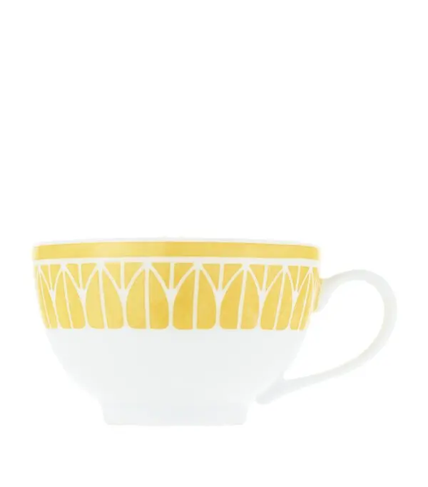 Christofle Malmaison Riviera Teacup And Saucer - Yellow
