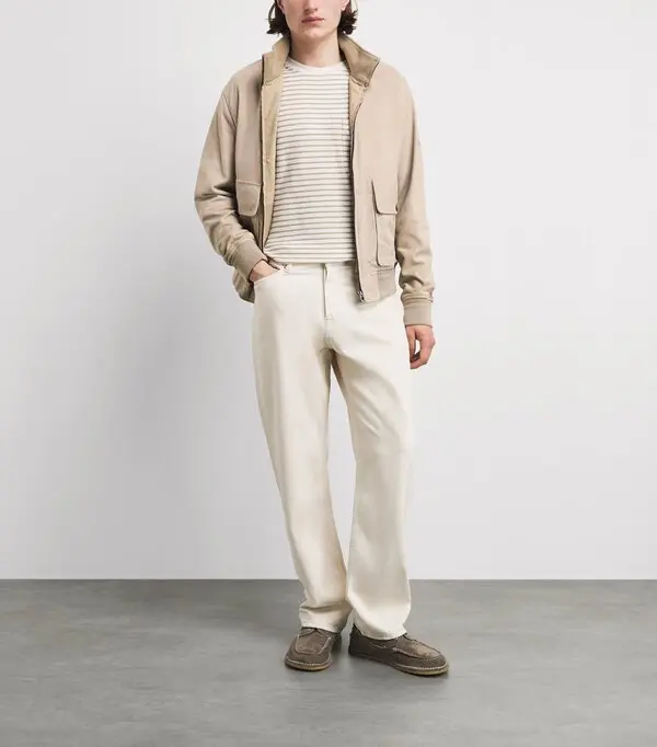 Belstaff Seaway Suede Bomber Jacket