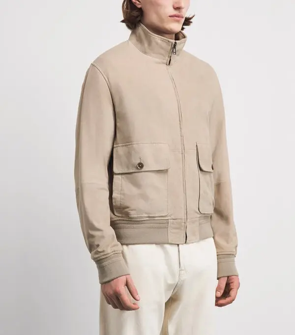 Belstaff Seaway Suede Bomber Jacket