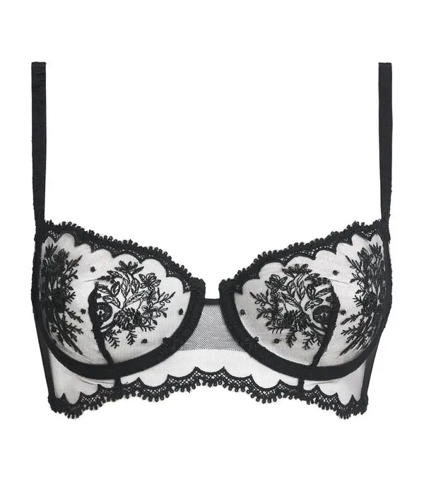 Simone Perele Lace Intrigue Half-cup Bra - Black