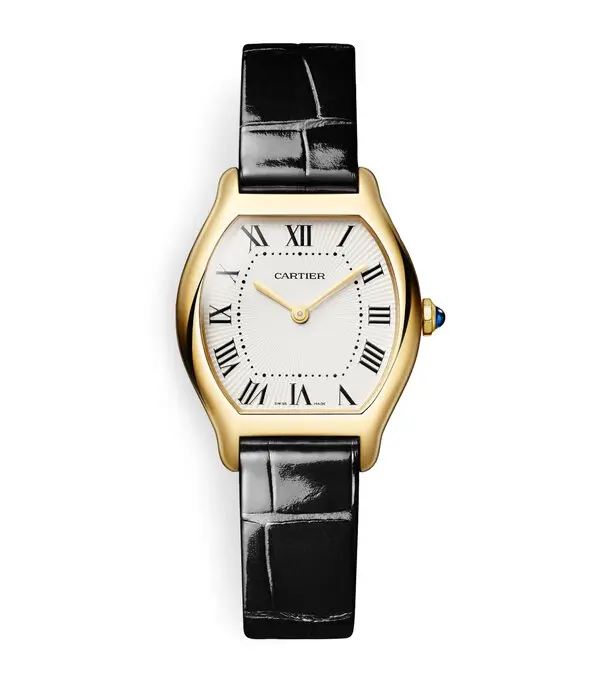Cartier Tortue Yellow And Diamond Watch - Gold