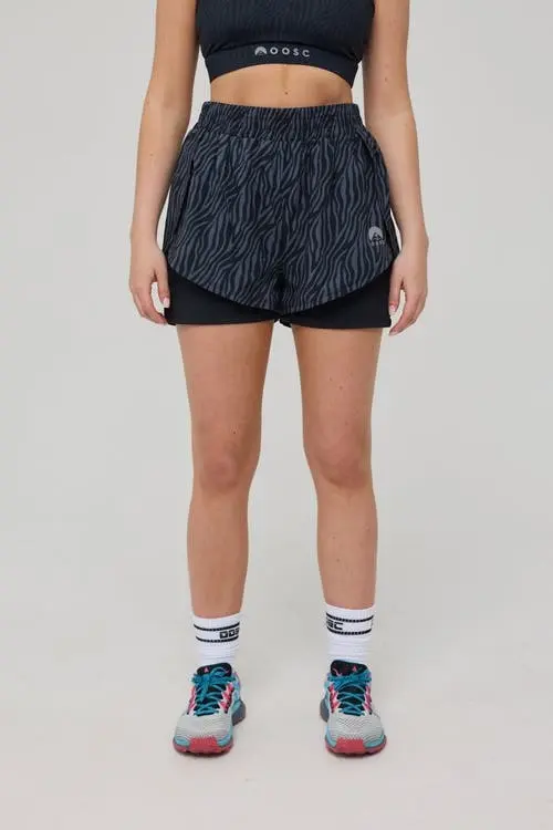 OOSC Elite 2-in-1 Performance Shorts - Black Tiger