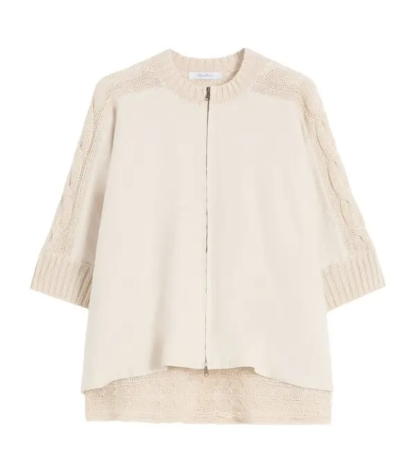Max Mara Linen Zip-up Cardigan
