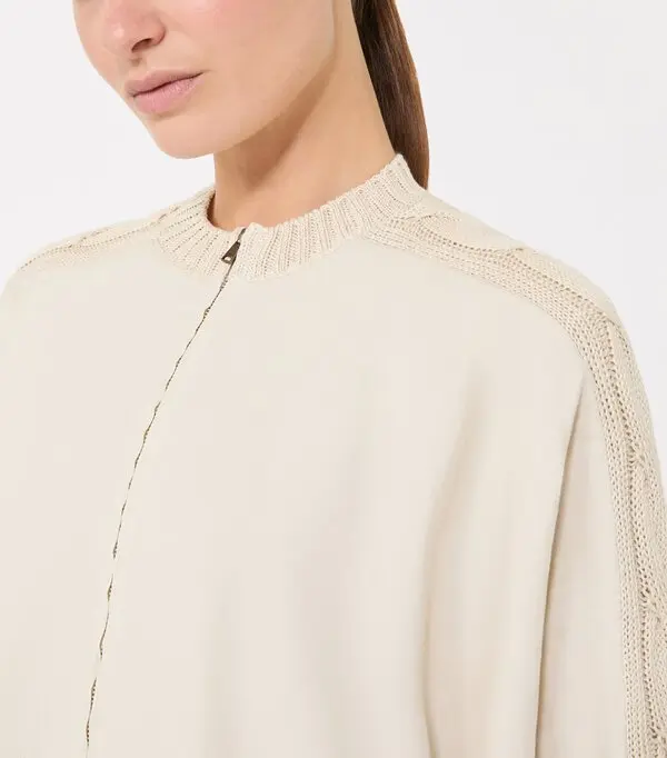 Max Mara Linen Zip-up Cardigan