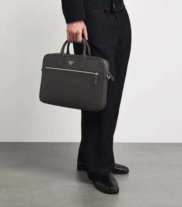 Emporio Armani Saffiano Leather Briefcase