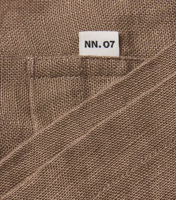 NN.07 Gregor Linen Drawstring Shorts - Brown