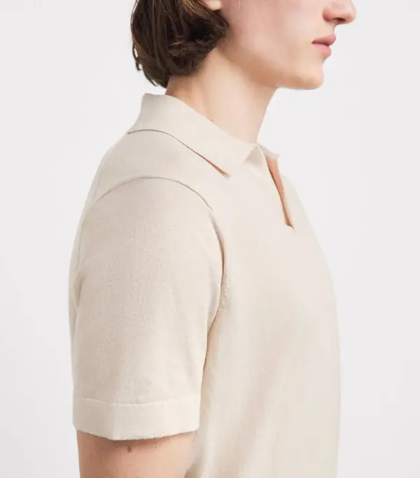 NN.07 Cotton-linen Ryan Polo Shirt - Ivory