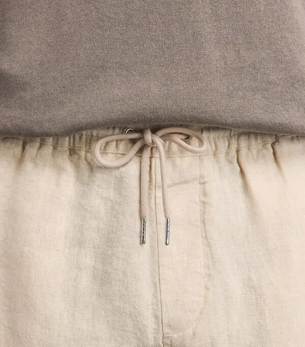 NN.07 Nn07 Linen Drawstring Gregor Shorts - Ivory