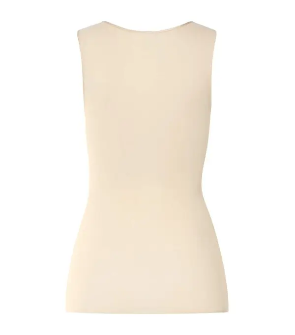 Hanro Cotton Belen Tank Top With Lace Neckline Detail