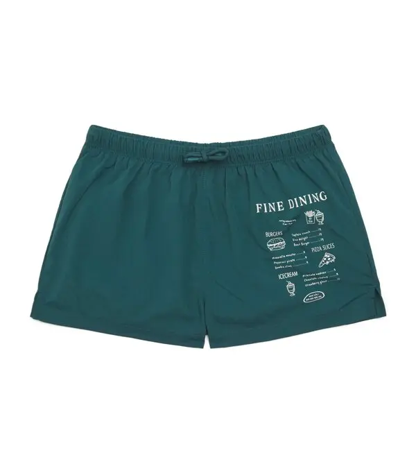 KONGES SLOJD Printed Recycled Polyester Swim Shorts - Blue