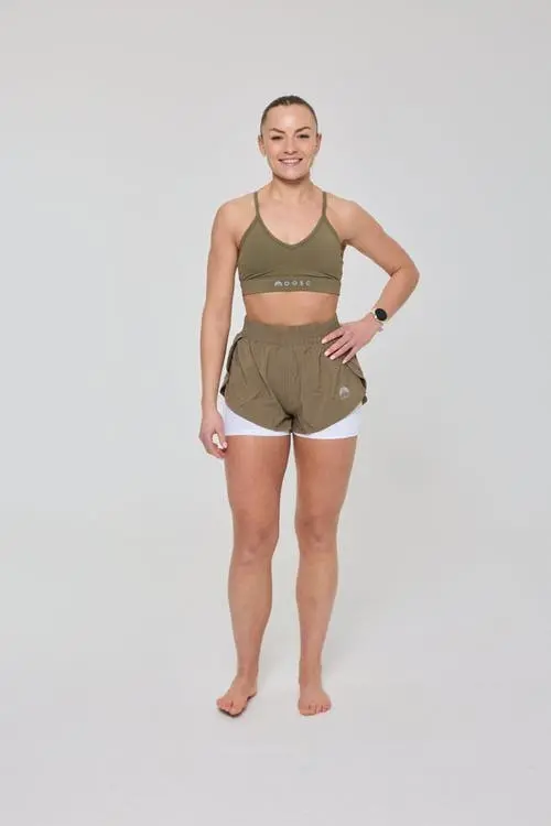 OOSC Elite 2-in-1 Activewear Shorts - Khaki