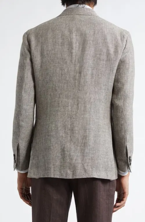 J. MUESER Waverly Double Breasted Linen Blazer
