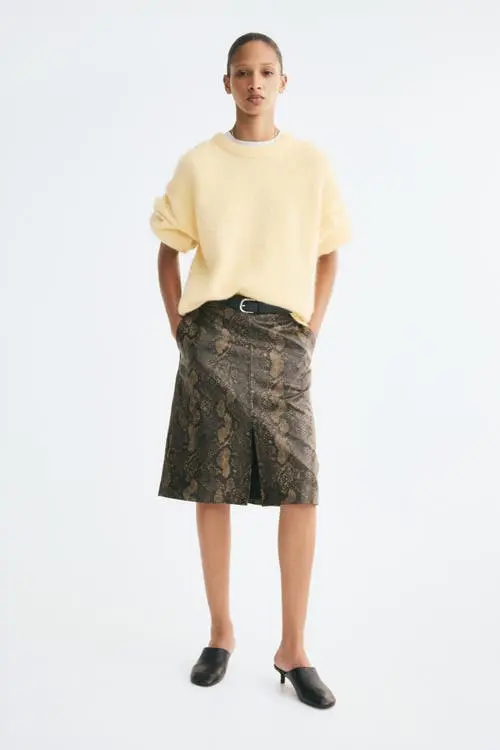 H&M Oversized Mohair-blend Jumper - Light Yellow
