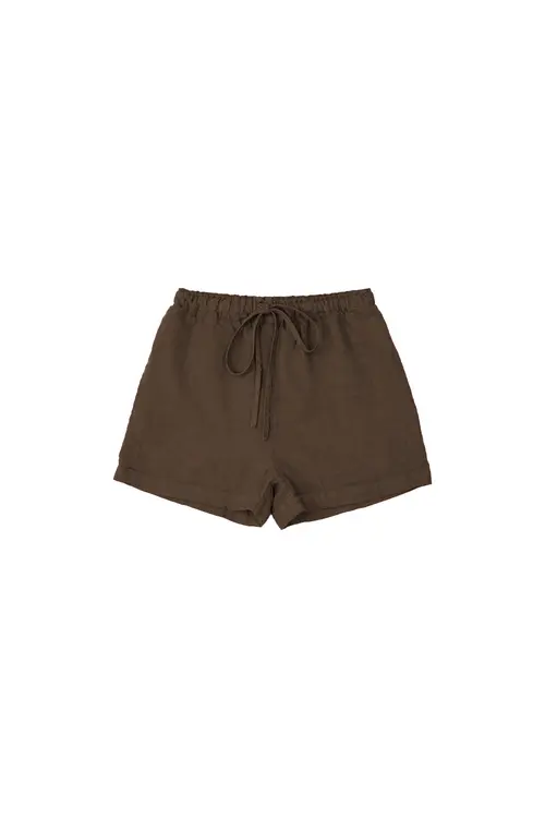 VIR VITA Ida Linen Short - Chestnut