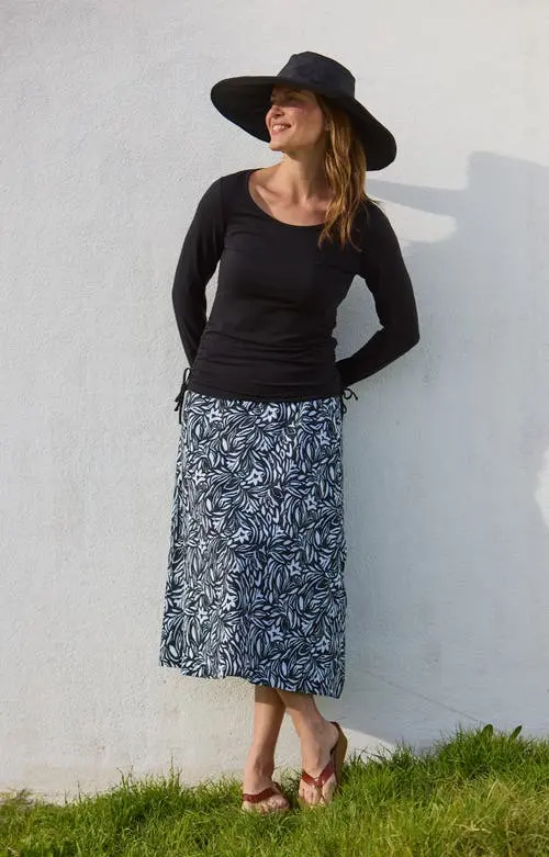 UV SKINZ Upf 50+ Sun Wrap Midi Skirt - Baltic