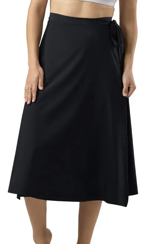 UV SKINZ Upf 50+ Sun Wrap Midi Skirt - Black