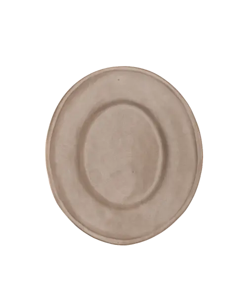 UNE VIE NOMADE Earth Oval Dinner Plateset Of 4 - Brown