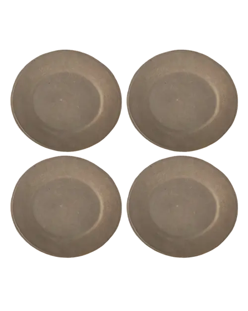UNE VIE NOMADE Earth Oval Dinner Plateset Of 4