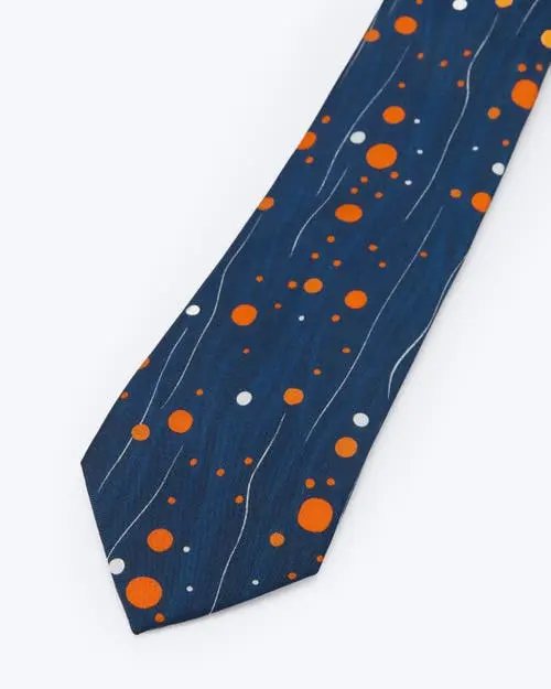KNOTTERY & CO Constellation Dots Silk Neck Tie