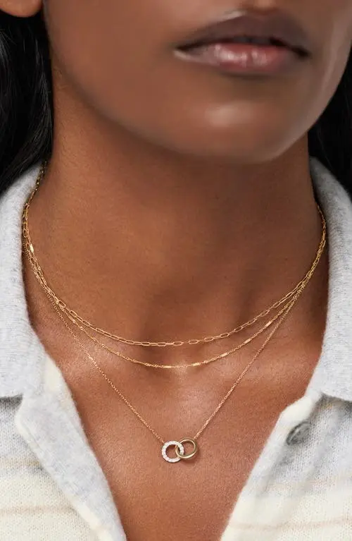 ANA LUISA Solid Yellow Duo Links Diamond Necklace