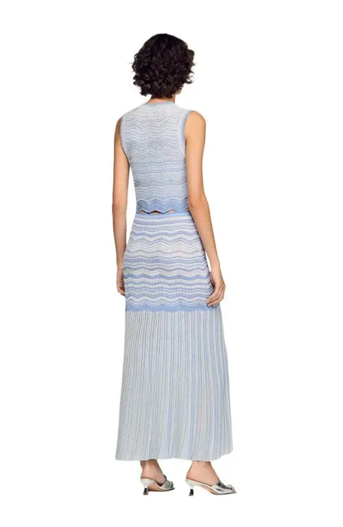 Sandro Decorative Knit Maxi Skirt