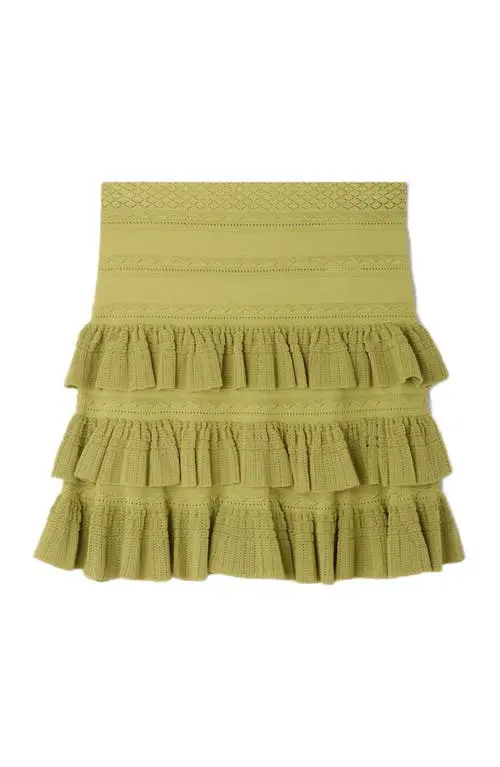 Sandro Decorative Knit Ruffled Mini Skirt