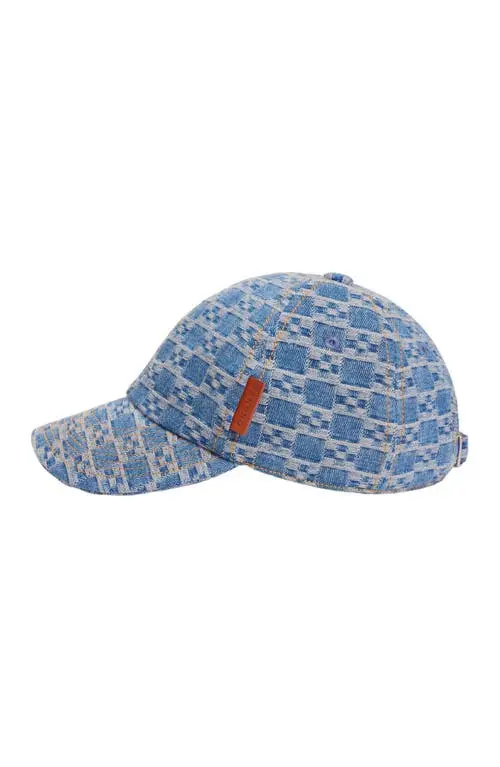 Sandro Denim Cap With Cross Motif - Blue