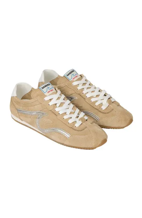 Sandro Light Wave Suede Trainers