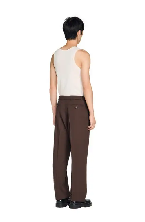 Sandro Oversized Virgin Wool Trousers