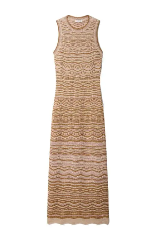 Sandro Decorative Ombré Knit Maxi Dress